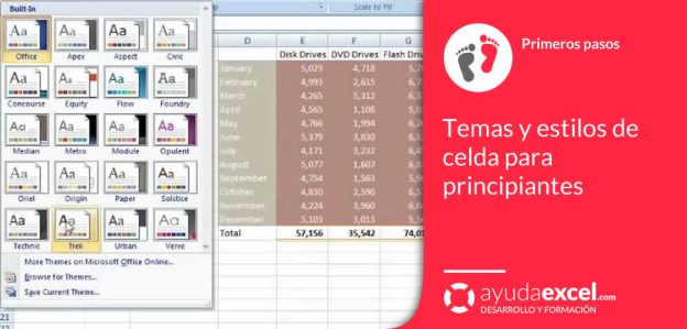 Temas y estilos de celda para principiantes - Ayuda Excel