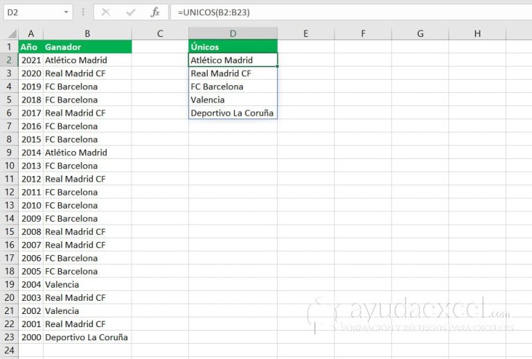 Simplificando La Extracción De Valores únicos Ayuda Excel 