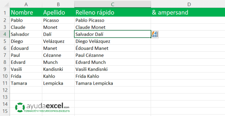 Cómo unir los valores de dos o más celdas - Ayuda Excel